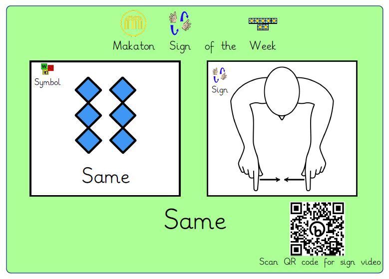 Makaton sign of the week: Same 07 June 2023 - News - Bradstow School
